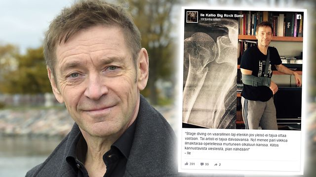 Ile Kallio putosi lavalta kesken keikan – yhtyeen kiertue jäihin ...