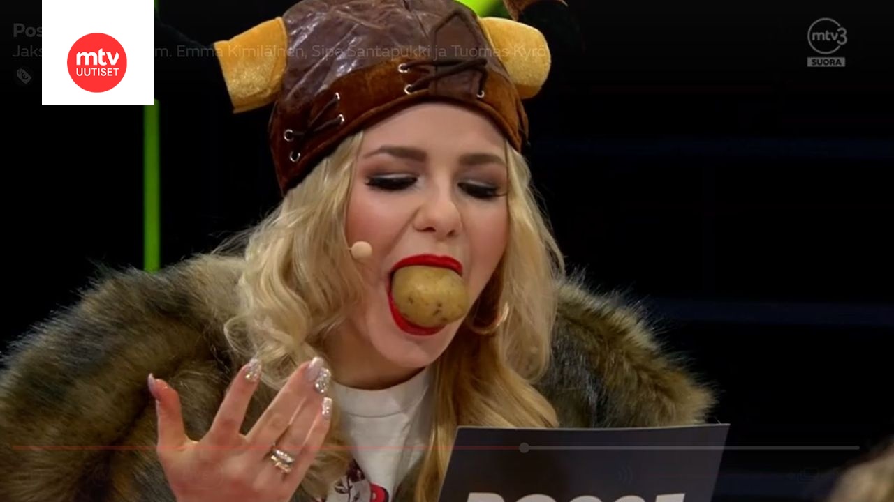Laulaja Ilta tarttui hulvattomaan haasteeseen – jättimäinen peruna saa repeämään nauruun ...