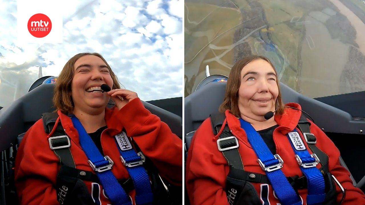 9,5 G-voiman kiihtyvyys vanhesi naisen kasvoja sekunneissa 50 vuotta ...