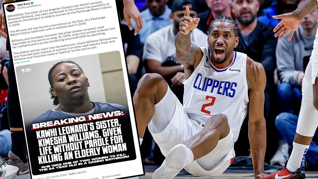 NBA: Kawhi Leonardin siskolle murhatuomio - MTVuutiset.fi
