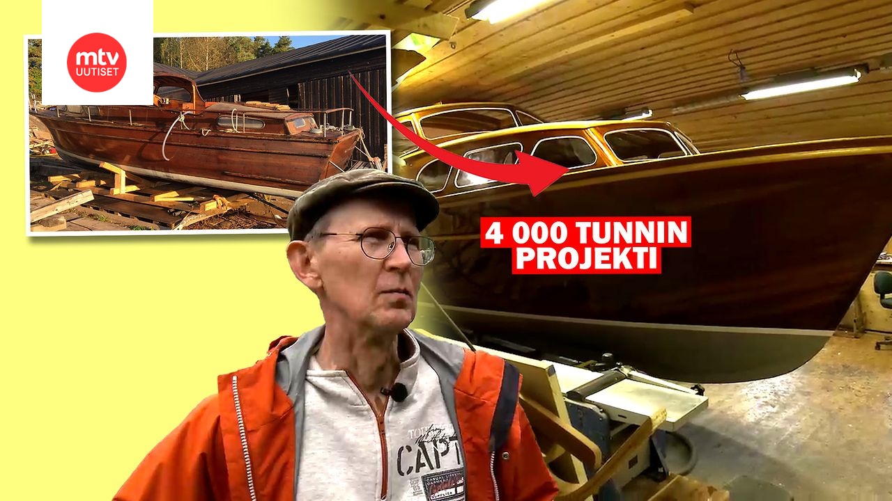 Rauno korjasi vanhaa puuvenettä yli 4 000 tuntia - MTVuutiset.fi