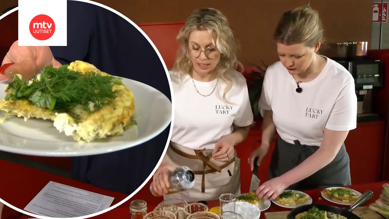 Pipsa Hurmerinnan ja Meri-Tuuli Väntsin uunimunakas | Makuja | MTV Uutiset