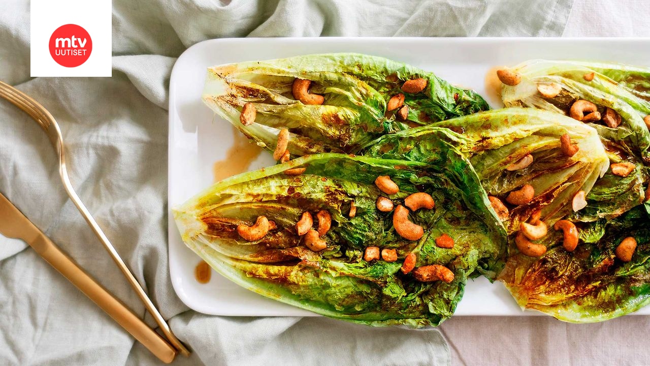 Myös salaattia voi grillata, vinkkaa kokki Meri-Tuuli Väntsi | Makuja | MTV Uutiset